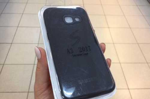 Чехол SAMSUNG Galaxy A3 2017 чёрный матовый