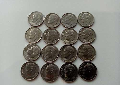 Продаю монеты США номиналом 10 центов
