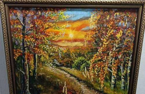 Картина "Осень в лесу", 40х50