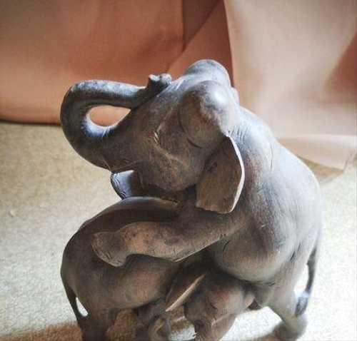 Фигурка "Слоны" ручной работы