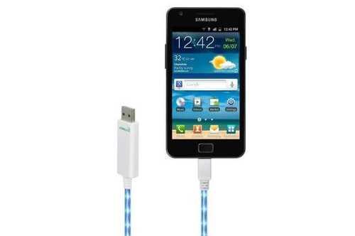 Кабель USB micro Dexim DWA-065-W для HTC/Samsung