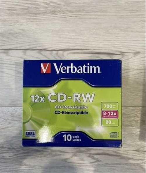 CD-диск Verbatim CD-RW 700Mb 4x 10 Pack Jewel Case
