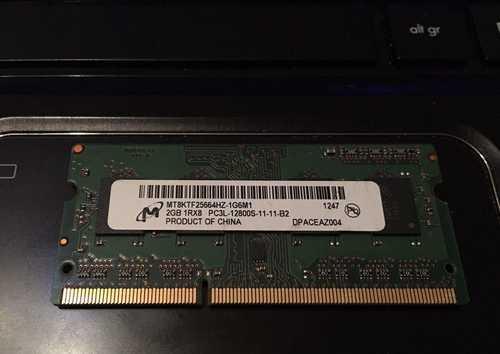 Оперативная память Micron SO-dimm DDR3L 2Gb