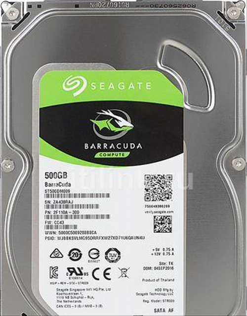 Жесткий диск seagate Barracuda ST500LM030, 500гб 3
