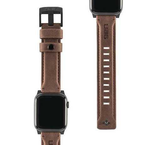Ремень кожаный UAG для Apple Watch 44/42 Brown
