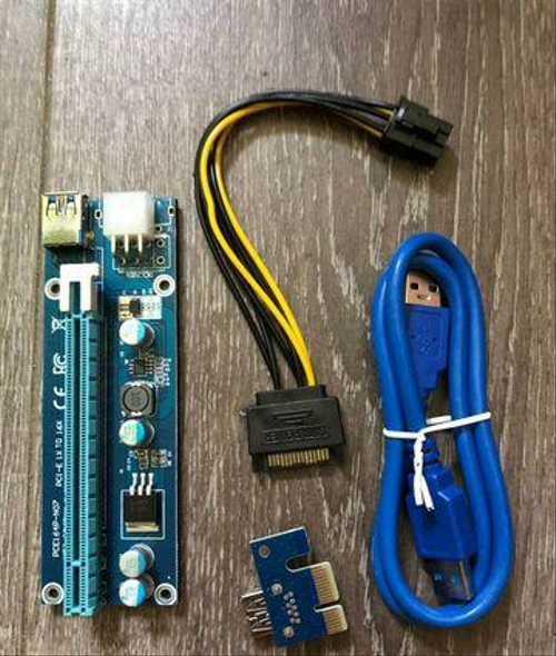 PCI Express 1x to 16x Riser Card USB 3.0