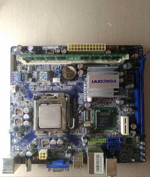 Комплект MB microATX 775 сокет + intel e8200