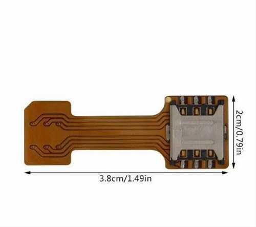 Адаптер для смартфона sim+sim+microsd (nano-sim)