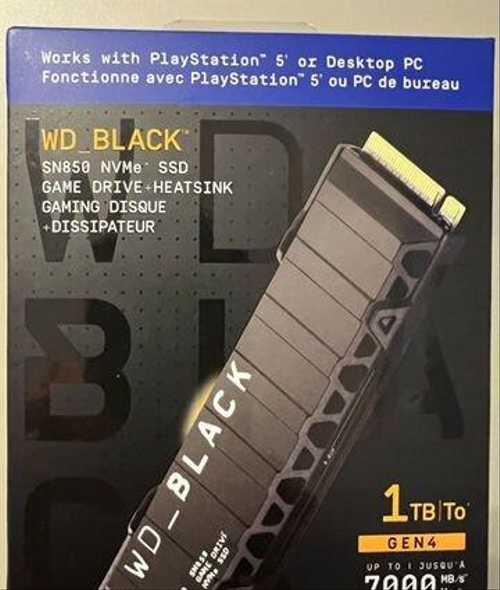 WD Black SN850 M.2 2280 SSD 1Tb с радиатором