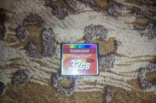 Флеш карта Compact flash Trancend 32gb x133