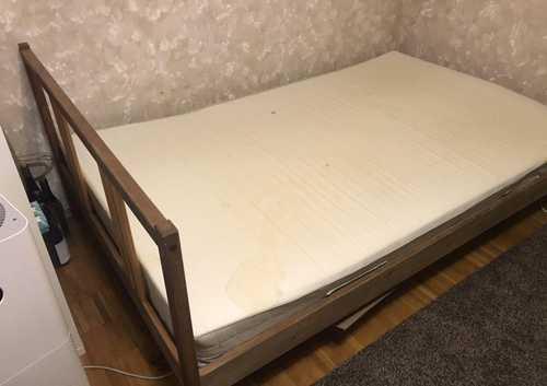 Кровать, матрас и рейки IKEA