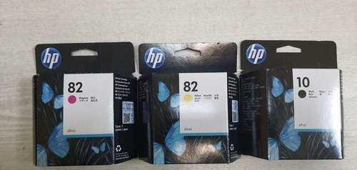 Оригинальные картриджи HP 82 и HP 10