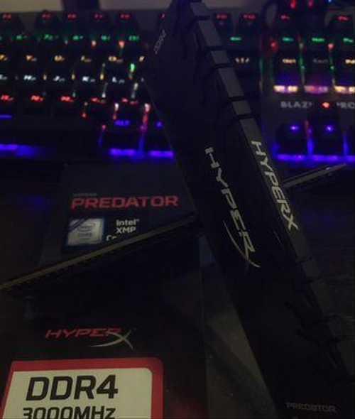 Оперативная память ddr4 HyperX Predator 2x4gb 3000