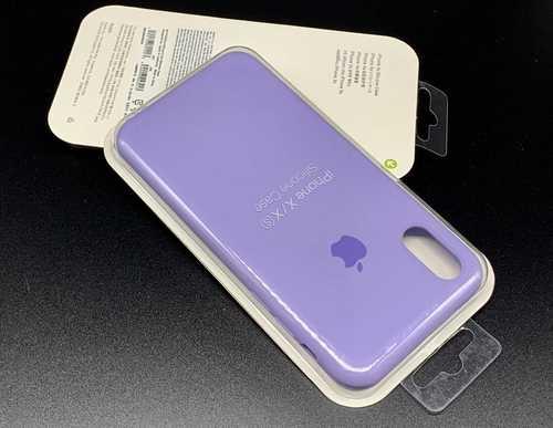 iPhone X Xs Лаванда Силикон кейс с бархатом 10 s