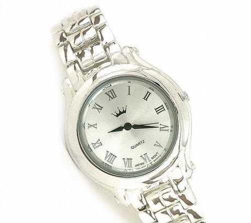 Мужские серебряные часы с серебряным браслетом