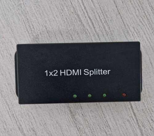 Разветвитель 1x2 hdmi (splitter) с блоком питания