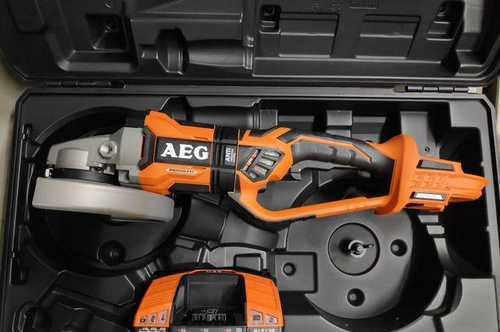 Болгарка ушм AEG bews18-230BL бесщёточная, кейс