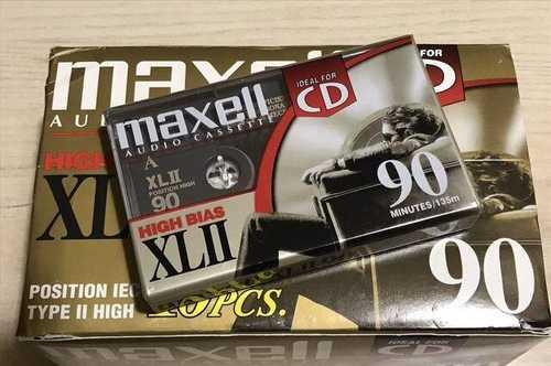 Аудиокассеты Maxell XLll 90 блок 10 штук