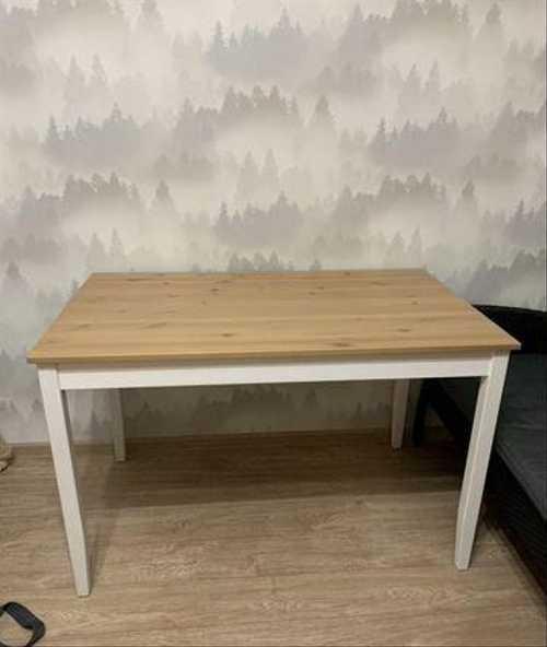 Lerhamn лерхамн стол светлая морилка антик белая морилка118x74 см