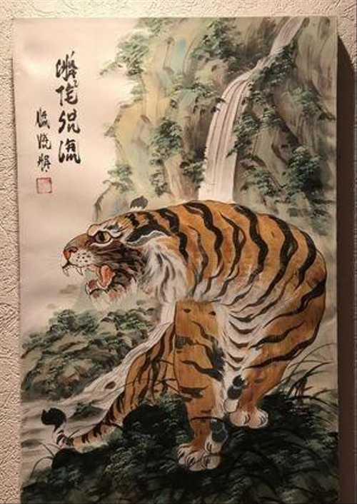 Японская живопись тигр. Азиатские тигры. Тигр Юго Восточной Азии. Тигр в Азии.