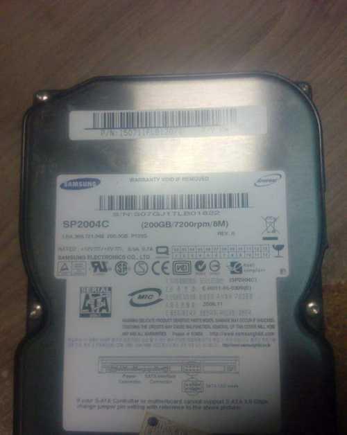 Винчестер SAMSUNG 200 Gb