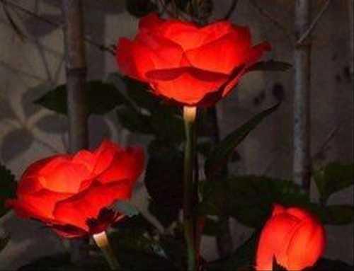 Фонарь уличный садовый роза тюльпан