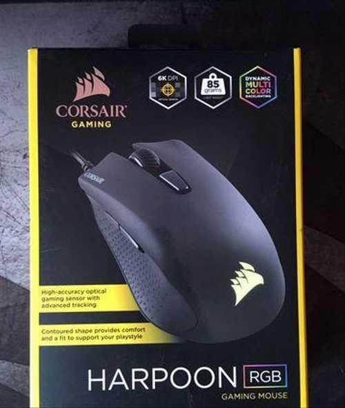 Игровая мышь Corsair Harpoon RGB с ковриком