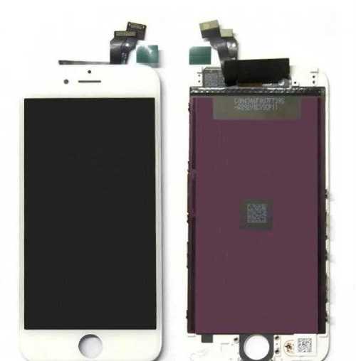 Дисплей айфон 6 в сборе с тачскрином с рамкой белы