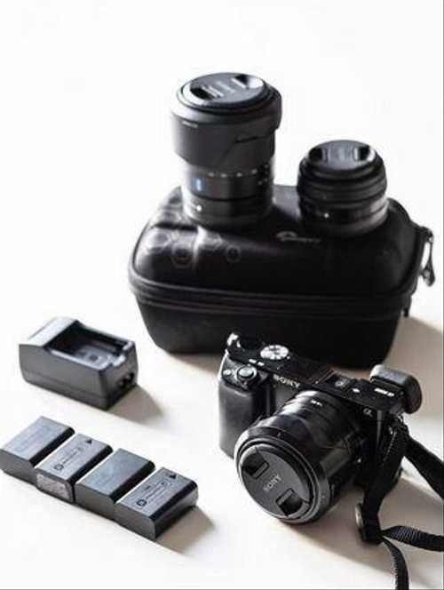 Фотоаппарат Sony a6000 + набор объективов и допы