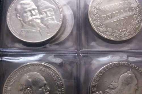 Коллекция серебрянных рублей