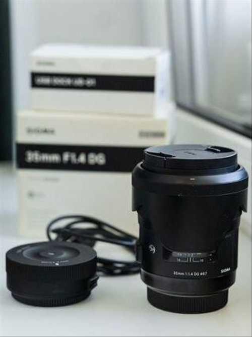 Объектив Sigma AF 35mm f/1.4 DG HSM Art Sony A +дс