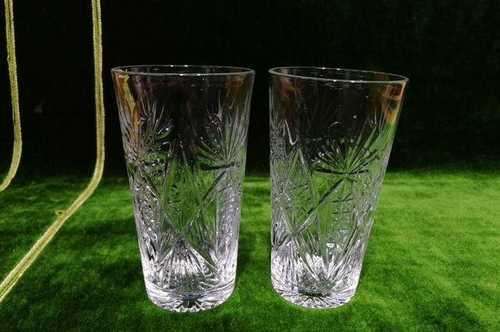 Стаканы хрустальные 5 шт набор 220мл хрусталь СССР