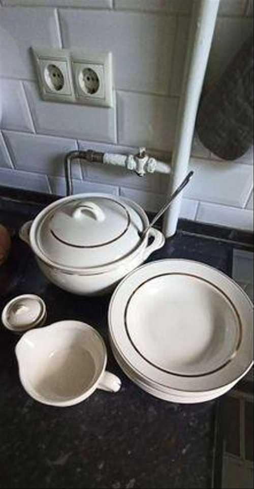 Набор посуды с супницей Конаковский фаянсовый заво