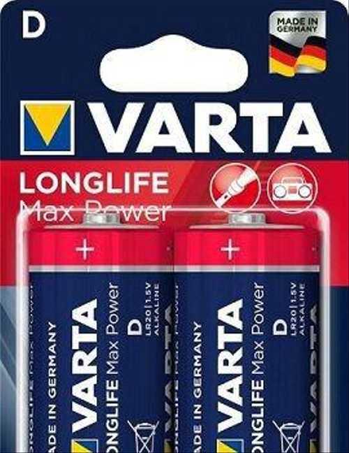Батарейка LR20 / D Varta MAX power BL2