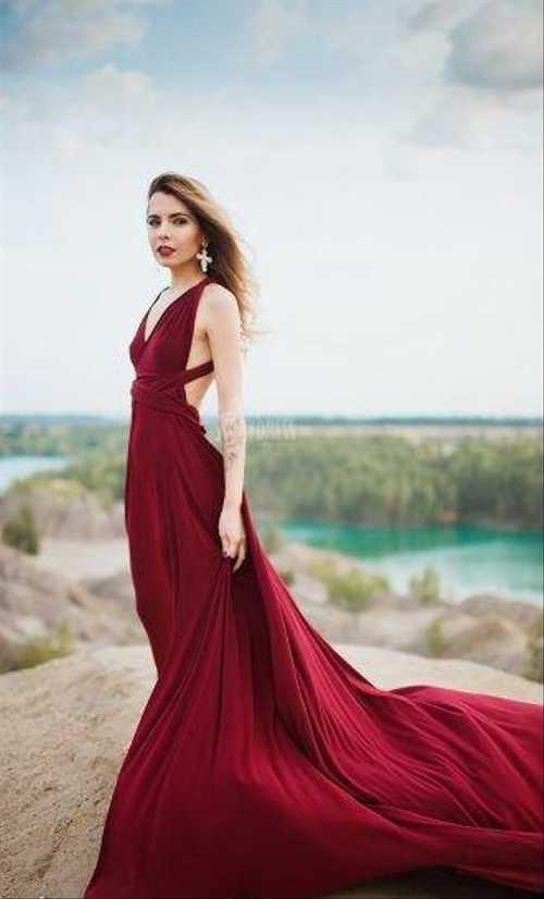 Платье в аренду Burgundy Transformer Dress