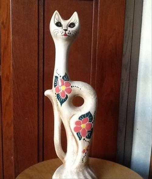 Кошка 44 см керамическая статуэтка