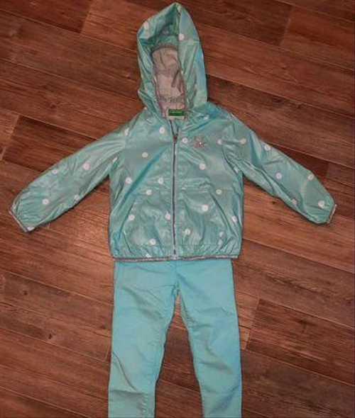 Куртка ветровка и брюки джинсы benetton 98