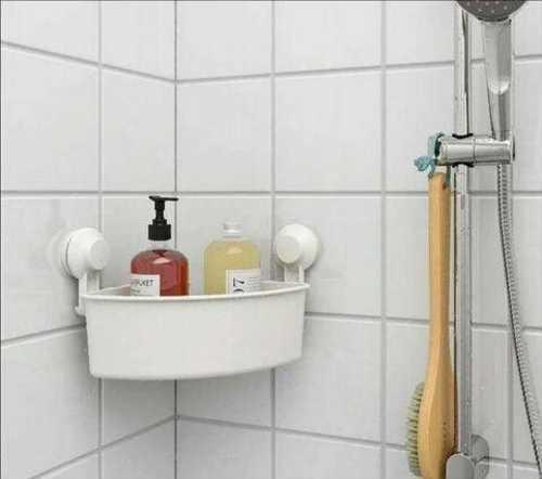 Угловая полка для ванной тискен IKEA