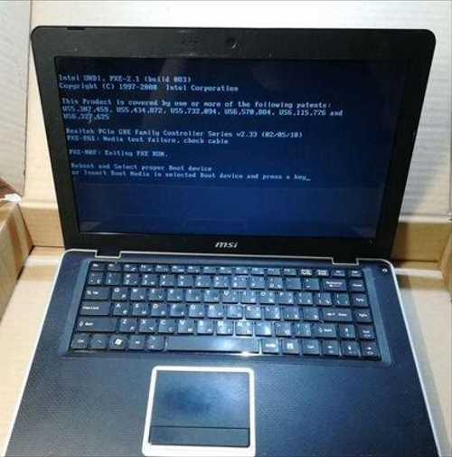 Ноутбук MSI X400 разбор на запчасти