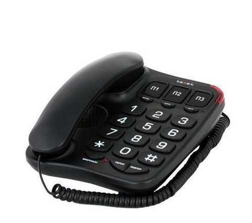 Проводной телефон Texet TX-214 Black (черный)