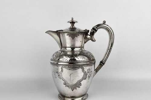 Антикварный кувшин, Англия, серебрение, 1890-1900