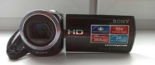 Видеокамера Sony HDR-CX320E с чехлом, картой памят