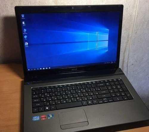 Игровой ноутбук 17” Acer aspire 7750G core i5
