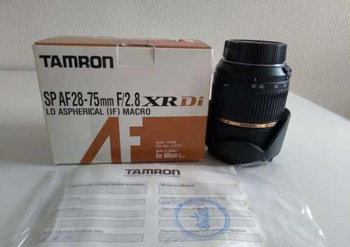 Объектив Tamron SP AF28-75mm f/2.8 XR Di