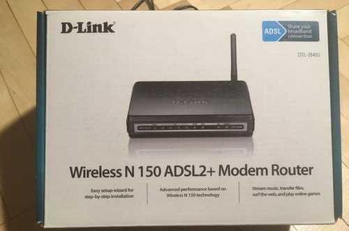 D-link Модем Роутер + Wireless N 150 adsl2