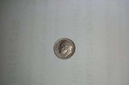 Монета One Dime liberty 1965г