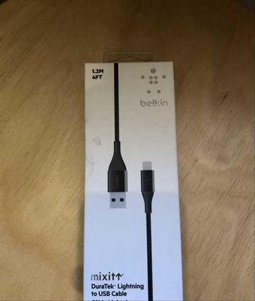 Кабель Belkin F8J207bt04-BLK Lightning to USB 1.2m