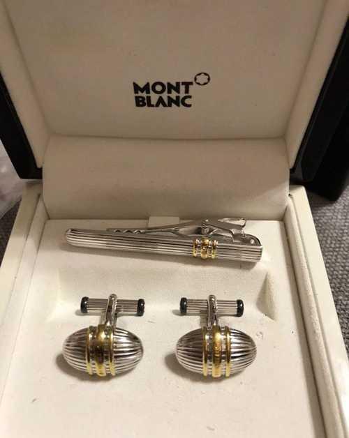 Запонки и зажим для галстука Mont Blanc