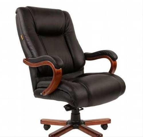 Кресло мощное Chairman 503 коричневое и чёрное