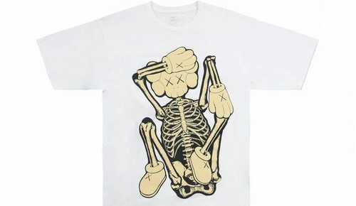 Футболка kaws skeleton NEW fiction Bone